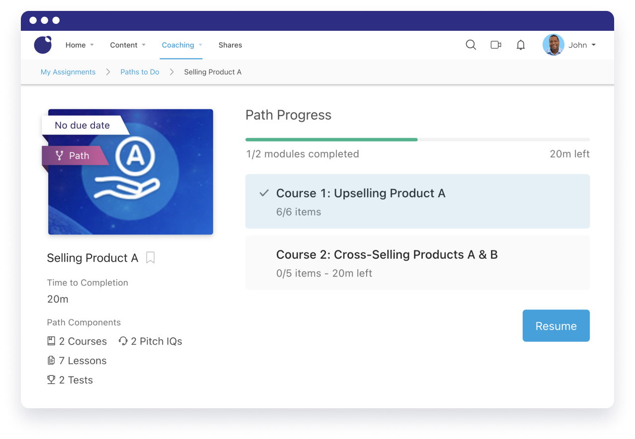 Sales Coaching & Training Software | Showpad Coach | Showpad